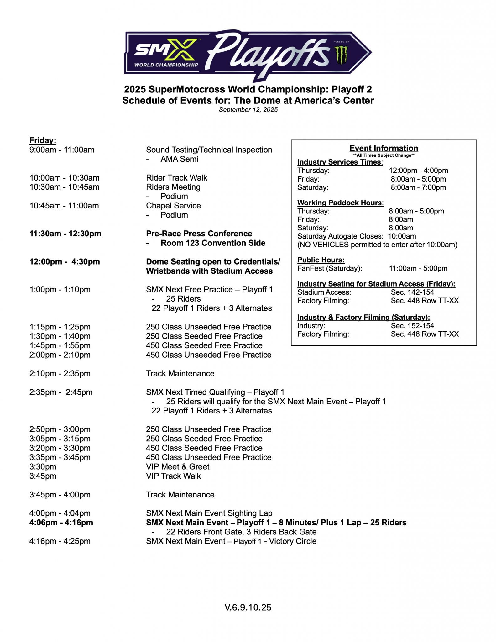 St. Louis SMX schedule – GateDrop.com